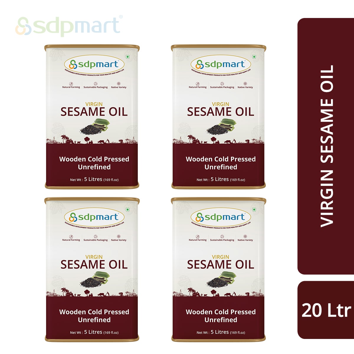 SDPMart Premium Virgin Chekku Sesame Oil