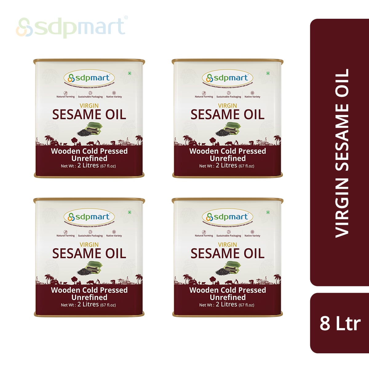 SDPMart Premium Virgin Chekku Sesame Oil