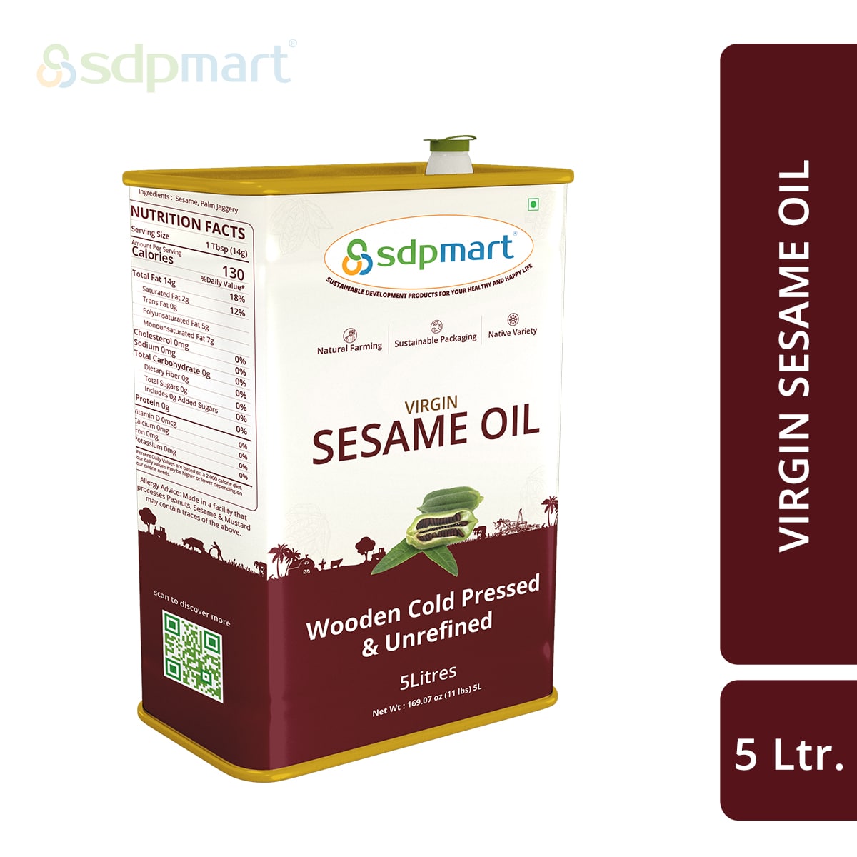 SDPMart Premium Virgin Chekku Sesame Oil